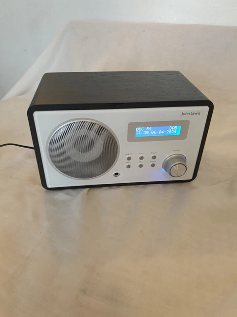 JOHN LEWIS DIGITAL Radio DAB/FM SW1E 5NN Dab Radio, alarm feature. VGC ...