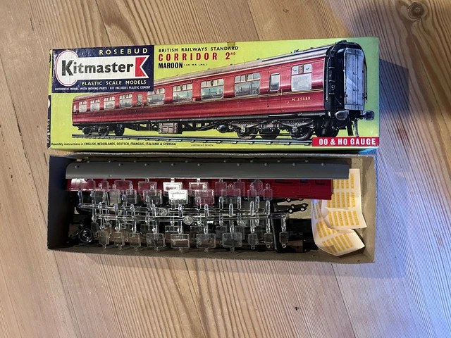 VINTAGE KITMASTER - BRITISH RAILWAYS Mk1 Coach - HO/OO MODEL Unmade KIT ...