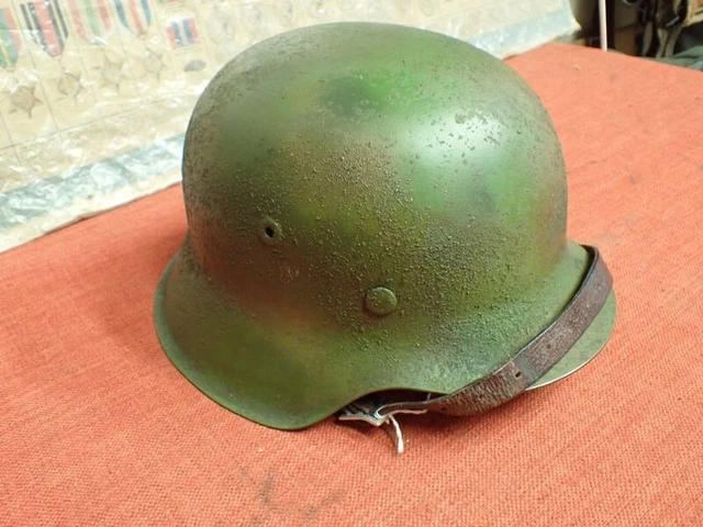 ORIGINAL WW2 GERMAN Army M42 Camouflage Steel Helmet - Ns64 £17.00 ...