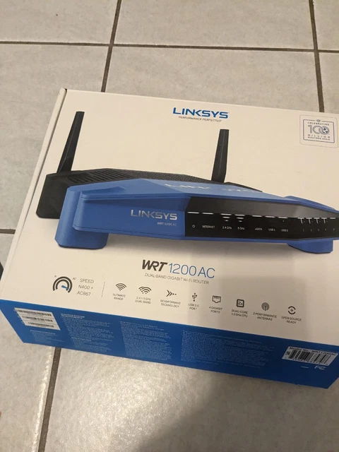 LINKSYS WRT1200AC 1200 Mbps 4-Port Gigabit Wireless AC Router £9.34 ...