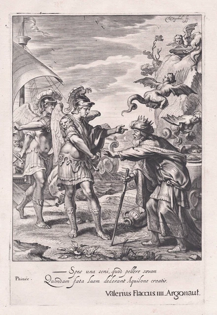 PHINEUS HARPY BOREADS Greek Mythology Mythology Diepenbeeck Engraving ...