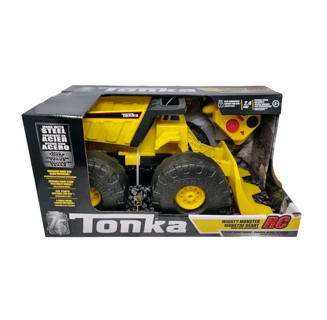 TONKA REMOTE CONTROL Truck Mighty Monster Steel Dump Truck 4 Wheel ...