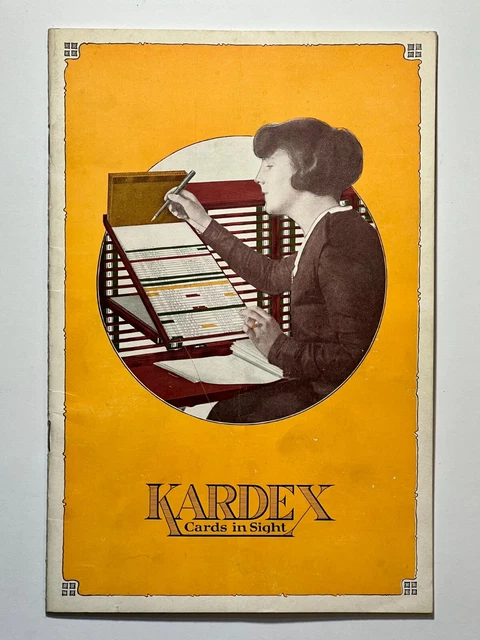 1920S PRINT BROCHURE KARDEX CARDS IN SIGHT Color Images 32 pages $9.73 ...