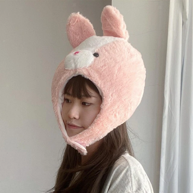 RABBIT EAR HAT Cosplay Soft Cartoon Gift Cap for Birthday Winter ...