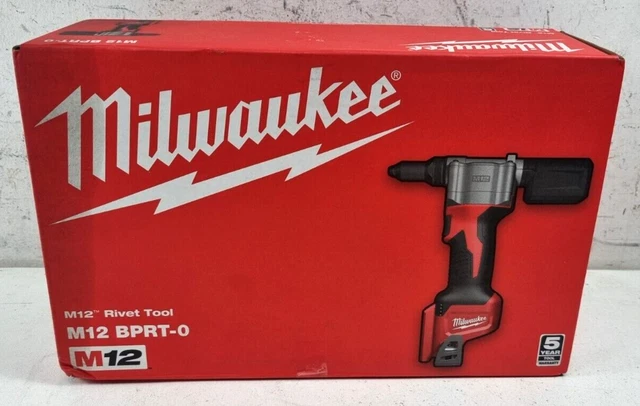 MILWAUKEE 12V M12 BPRT-0 Pop Rivet Tool Cordless Powertool Li-Ion ...