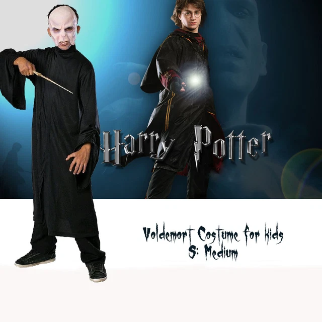 VOLDEMORT HARRY POTTER Dark Lord Wizard Costume Boys Robe Mask Child 5 ...