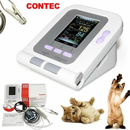 CONTEC08A DIGITAL VETERINARY Blood Pressure Monitor NIBP+SpO2 Probe+SW ...