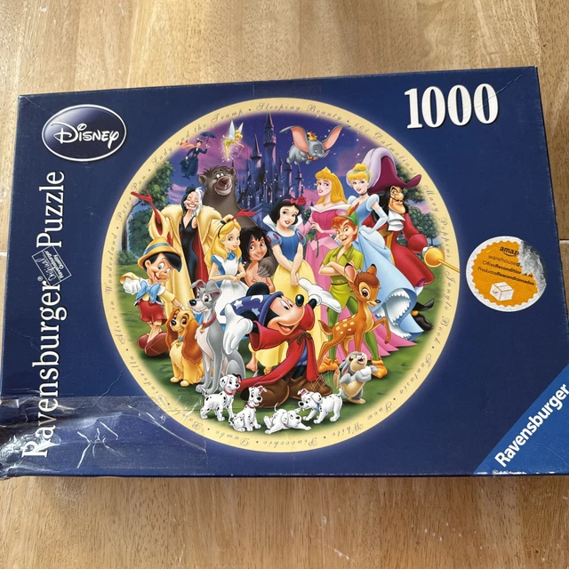DISNEY WONDERFUL WORLD Mickey 1000 Piece Jigsaw Puzzle Round ...