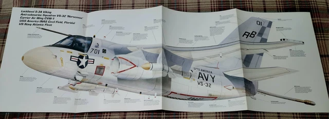 LOCKHEED S-3A S3A Viking Poster Original Aviation Aircraft Out of Print ...