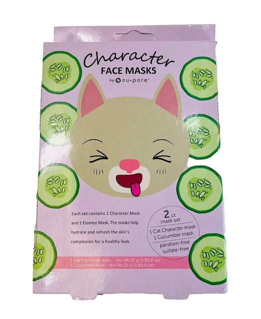 NU PORE CAT Character Cucumber Hydrating Face Mask 2 Count £8.46 ...