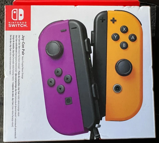 GENUINE NINTENDO SWITCH Joy-Cons Pair Neon Purple/Neon Orange Brand New ...