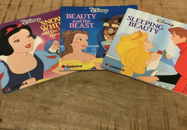 3 DISNEY LADYBIRD PAPER BACK BOOKS ,beauty And The Beast,snow White ...