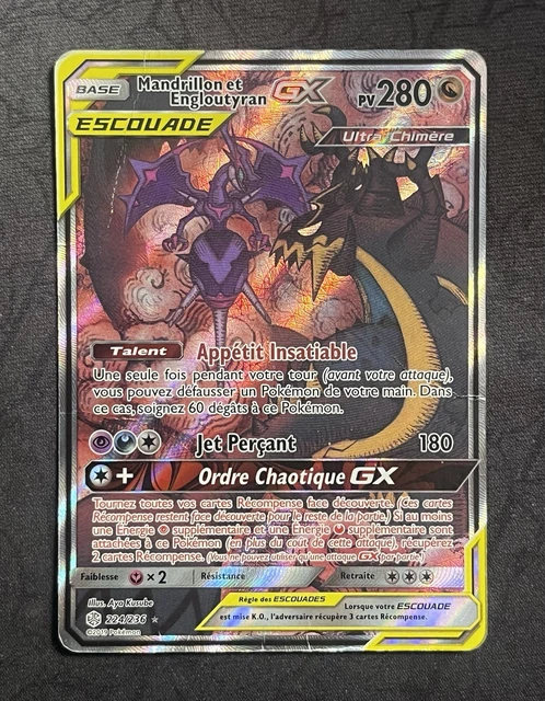 CARTE POKÉMON : Mandrillon et Engloutyran GX 224/236 Eclipse Cosmique ...