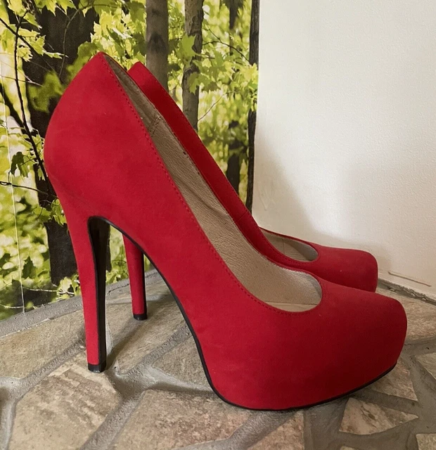 FAITH SEXY RED High Heel Shoes Size 5 £20.00 - PicClick UK