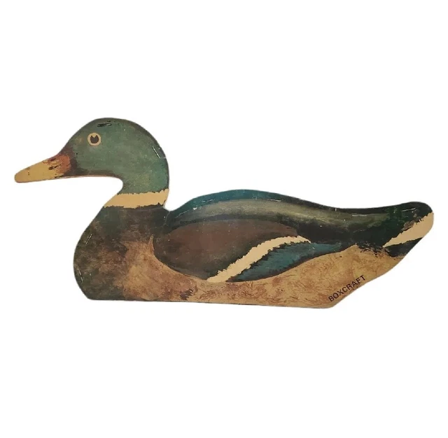 VINTAGE MALLARD DUCK Decoy Sign Boxcraft 1930s Cardboard Regina ...