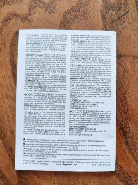 PLAYMOBIL, ANCIEN MINI catalogue 2008, Egyptiens, Antiquité, aventure ...