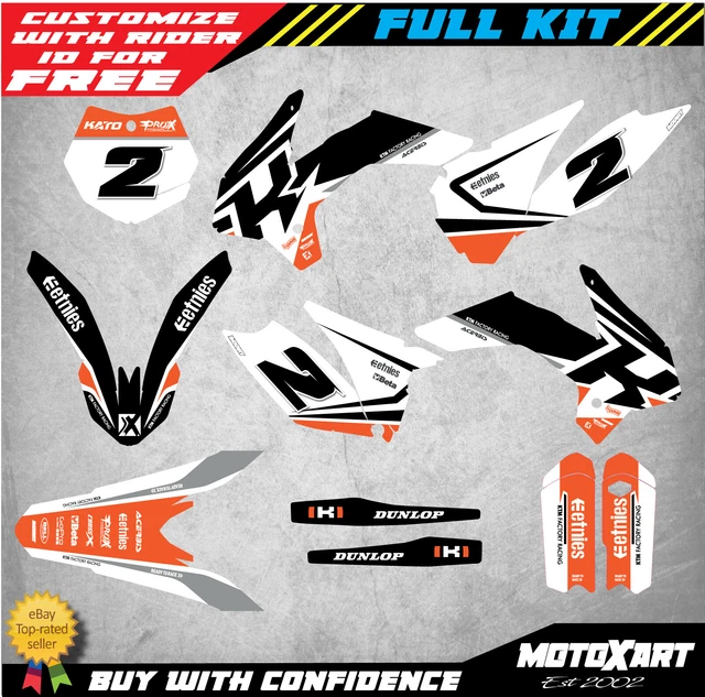 FULL CUSTOM GRAPHICS Kit SPRINT STYLE decals stickers fits KTM 85 SX ...