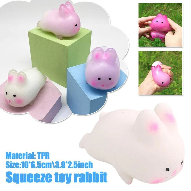 SQUEEZE DISCOLORATION RABBIT Shape Toys Decompression Sensory Trto Toys ...