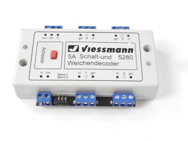 VIESSMANN 5280 DECODER multiprotocollo decoder morbido decoder di commutazione EUR 34,99 ...