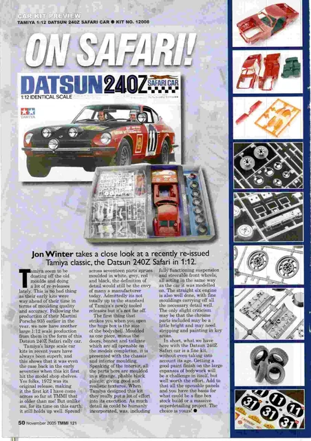 FRAMED MODEL KIT Review 11X8 Tamiya 1:12 Datsun 240Z Safari Car EUR 24 ...