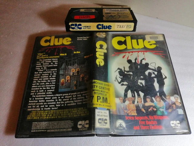 CLUE (1985) - RARE Paramount/CIC Video Beta Collectible 1st Issue ...