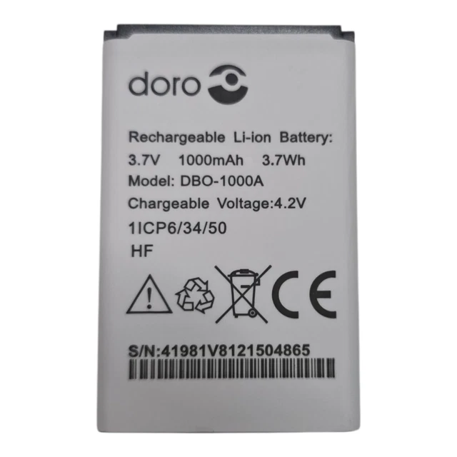 ORIGINAL DORO AKKU 1370 1372 2404 6040 6060 7439 DBO-1000A 1000mAh EUR ...