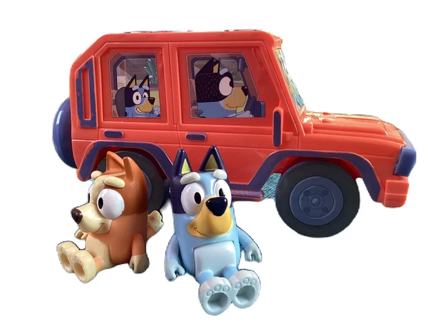 BLUEY PUSH ALONG Heeler Family Car With Bluey And Bingo Figures £12.00 ...