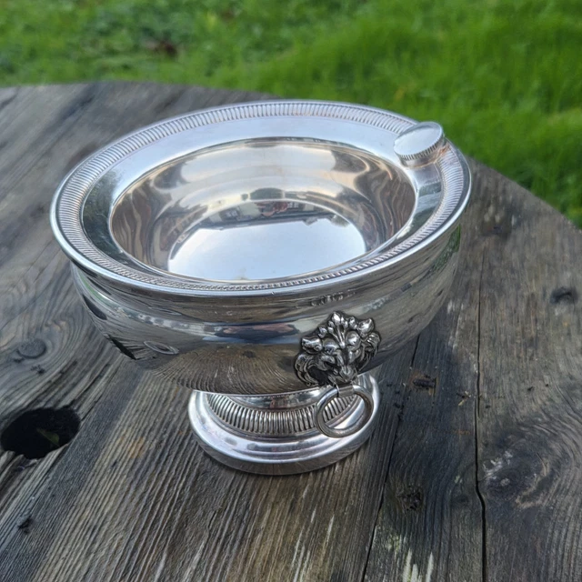 10L9 ANCIENNE Sauciere Chauffante Double Paroi En Metal Argente Tetes ...