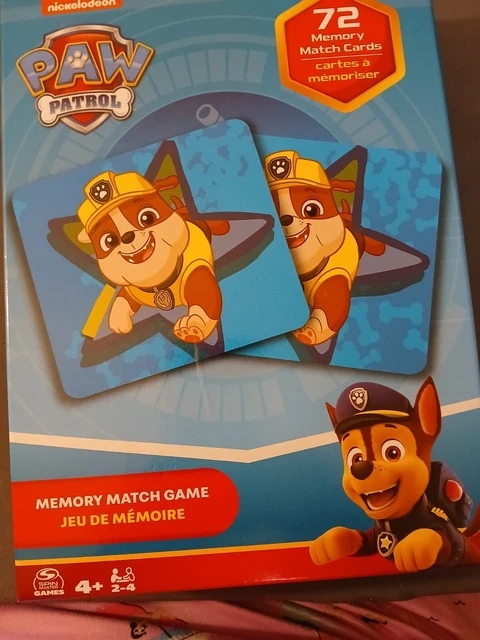 NICKELODEON PAW PATROL Memory Match Game 72 Cards 2022. Very Good ...