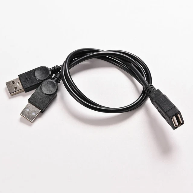 CABLE USB 2.0 Y Connecteur Disque Adaptateur Double Cordon 1 Male 2 ...