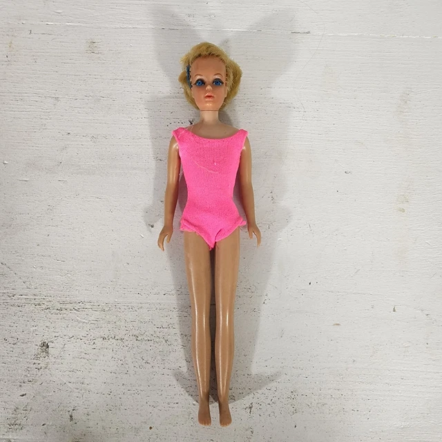 MATTEL 1960’S SKIPPER Straight Legs Pink Bathing Suit Japan Barbie $21. ...