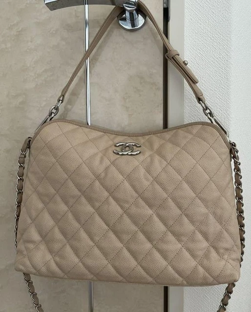 BORSA A TRACOLLA CHANEL COCO Caviar Skin Matelasse 2 vie catena 240322N ...