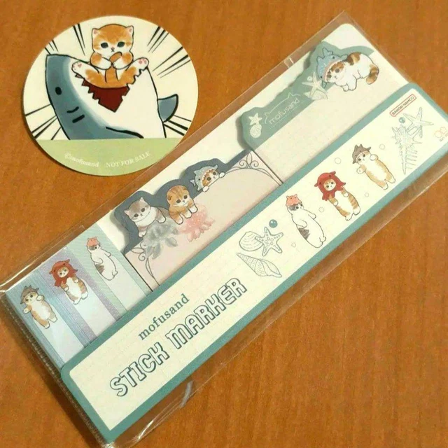 MOFUSAND STICKY SEAL Sea Creatures Samenyan Shark Cat Novelty Jyuno $72 ...