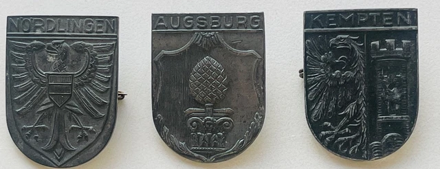 WINTERHILFSWERK WHW GAU 30 Schwaben drei Wappen Metall EUR 15,00 ...