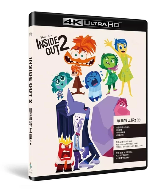 INSIDE OUT 2 (2024) 4K UHD Animation Blu-Ray Movie 1 Disc All Region ...