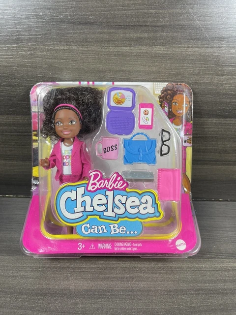 BARBIE CHELSEA CAN Be Playset Boss BUSINESS WOMAN Doll 6 inch with ...