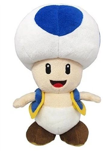 LITTLE BUDDY SUPER Mario Bros. Toad 8" Plush - Blue [New Toy] Plush EUR ...