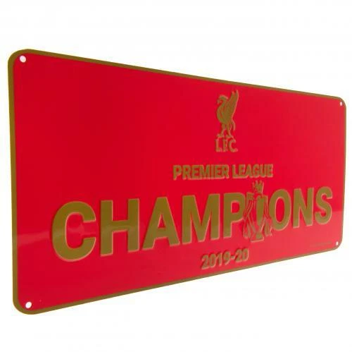 LIVERPOOL FC PREMIER League Champions Metal Sign Official LFC Reds Gift ...