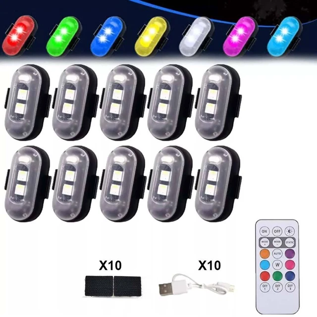 WIRELESS LED WARNING Lights Remote Control Strobe Light For Car 8 ...