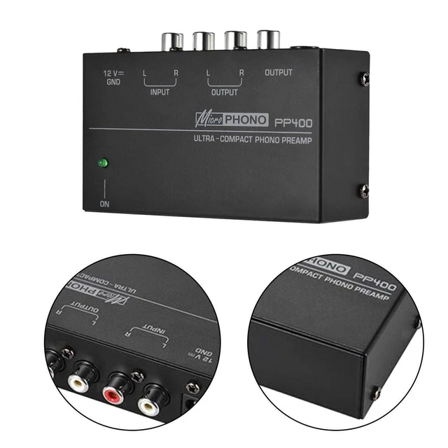 PHONO TURNTABLE PREAMP,MINI Electronic Stereo Audio Phonograph ...