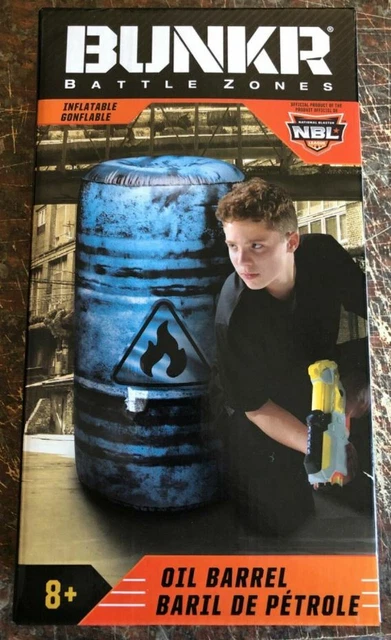 2X BATTLE ZONES Inflatable Wood Crate and Oil Barrell Bunker Product ...