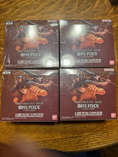 4X ONE PIECE Card Game - OP-02 - Paramount War - Booster Box (English ...