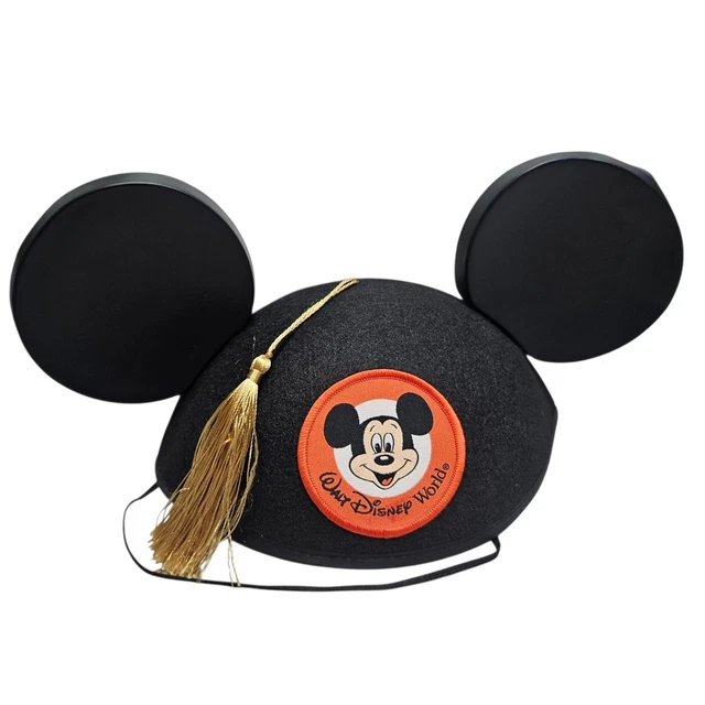 WALT DISNEY WORLD Mickey Mouse Graduation Ear Hat Cap Tassel Adult Grad ...