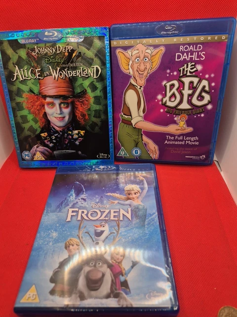 ROALD DAHL'S THE BFG Blu Ray Bundle Of 3 Frozen Alice In Wonderland £19 ...