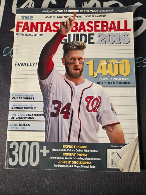 BRYCE HARPER 2016 The Fantasy Baseball Guide Magazine MLB Nationals $14 ...