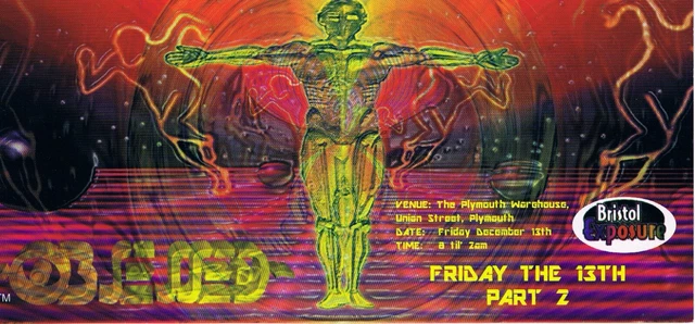 OBSESSED RAVE FLYER Flyers 13/12/96 A5 The Plymouth Pavilions Roni Size ...