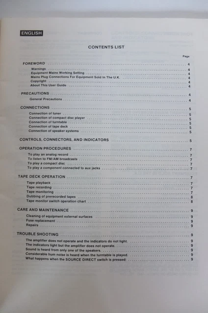 MARANTZ AMPLIFIER MODEL PM-52 User Guide £1.17 - PicClick UK