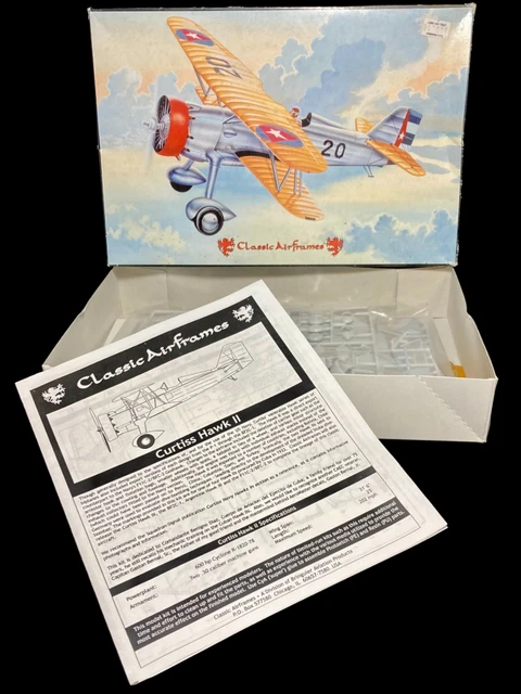 CLASSIC AIRFRAMES 431 Curtiss Hawk II 1/48 Scale Model, Open Box ...