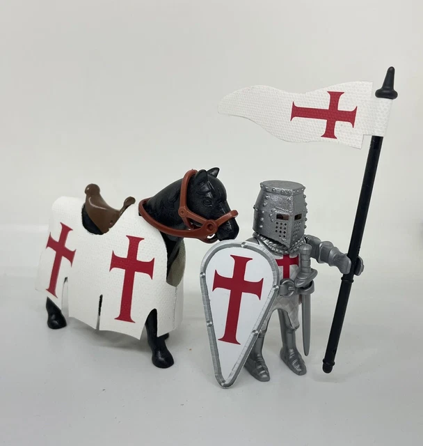 PLAYMOBIL TEMPLAR CUSTOM Crusader knight Templar Chevalier Templier ...