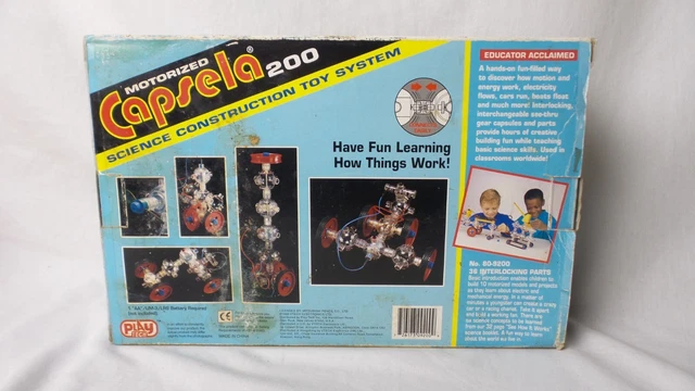 VINTAGE CAPSELA #200 Motorized Science Construction Toy System 1993 ...